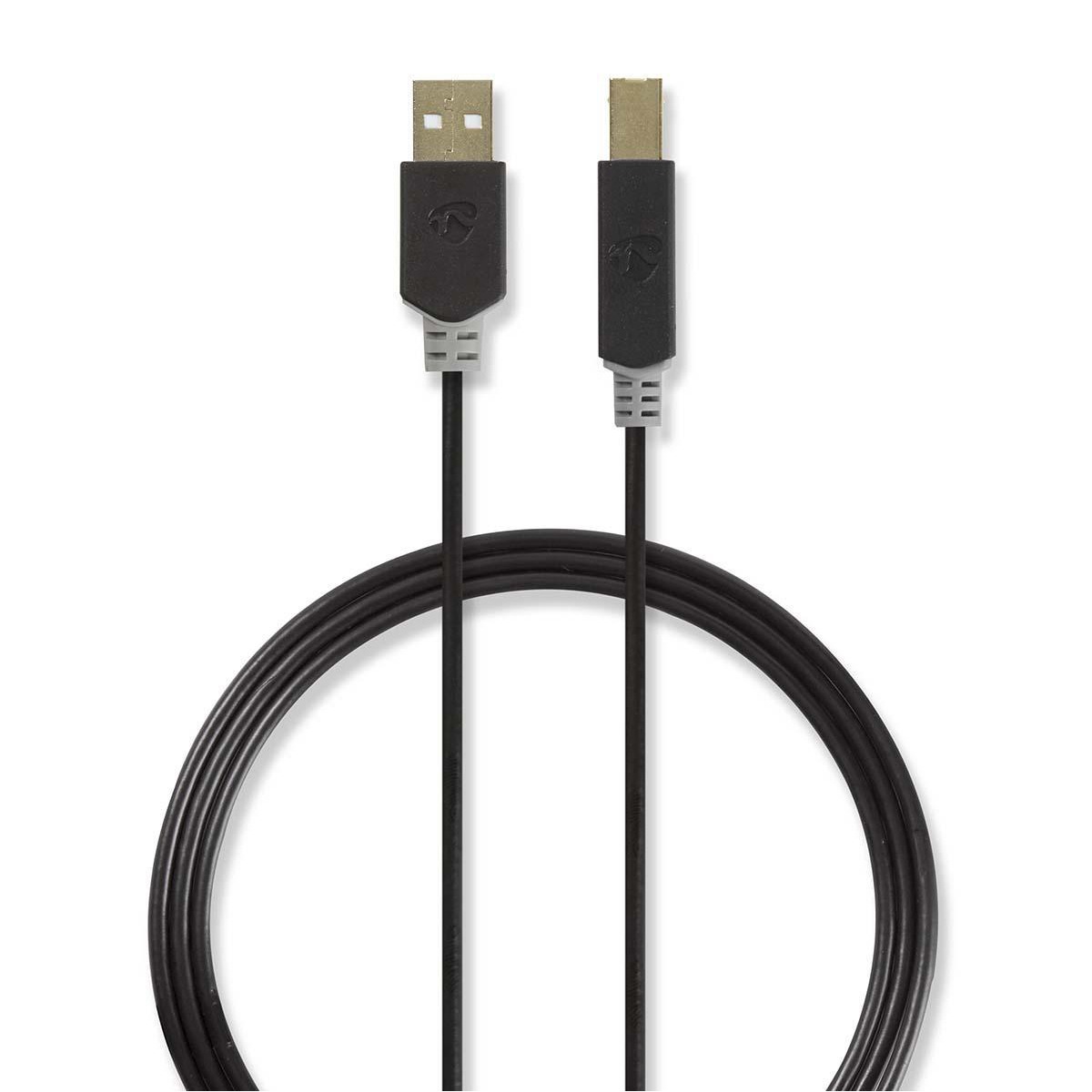 USB kabel skrivare 3m | USB 2.0-kabel | A-hane - B-hane