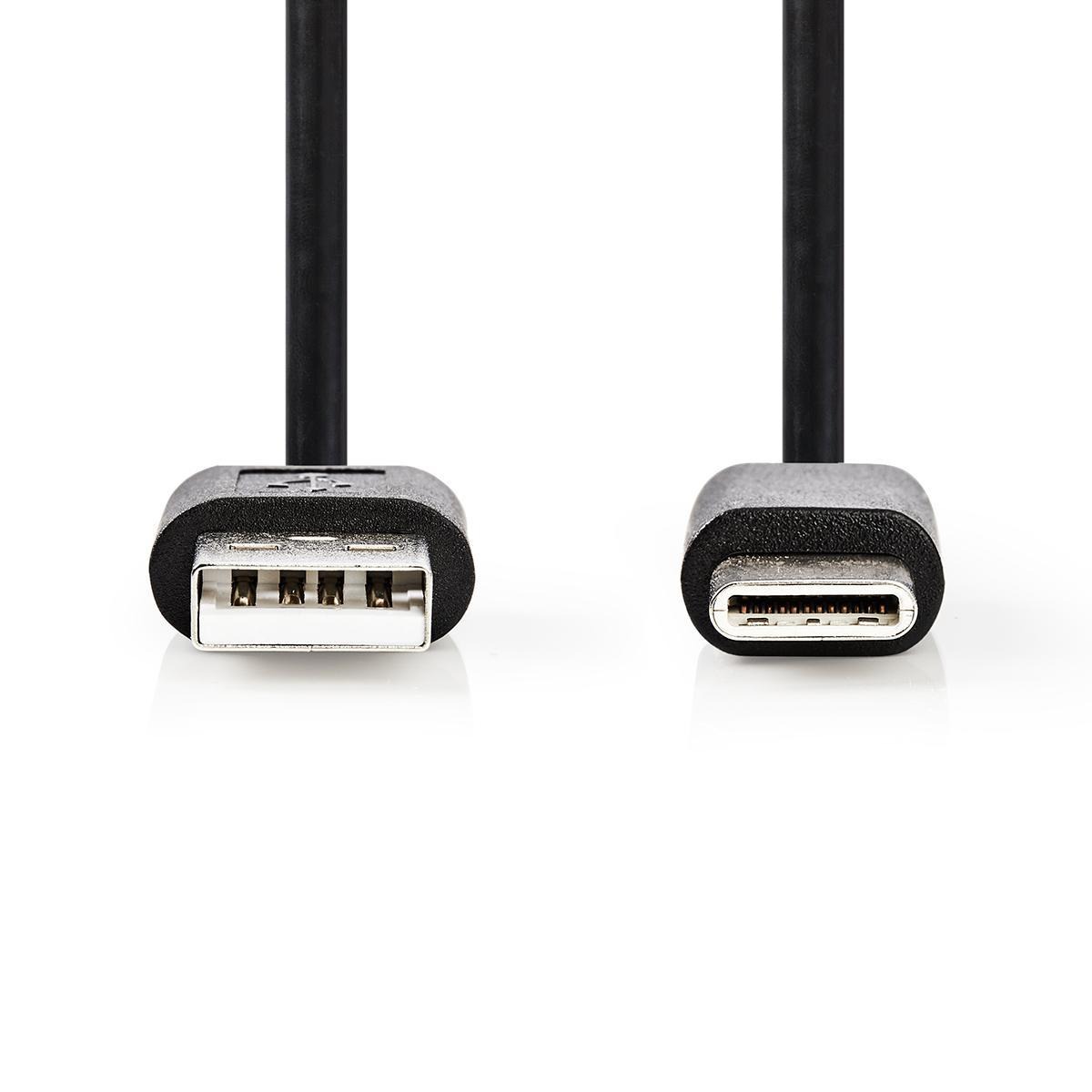 USB-kabel USB 2.0 USB-A Hane USB Type-C™ Hane 1m