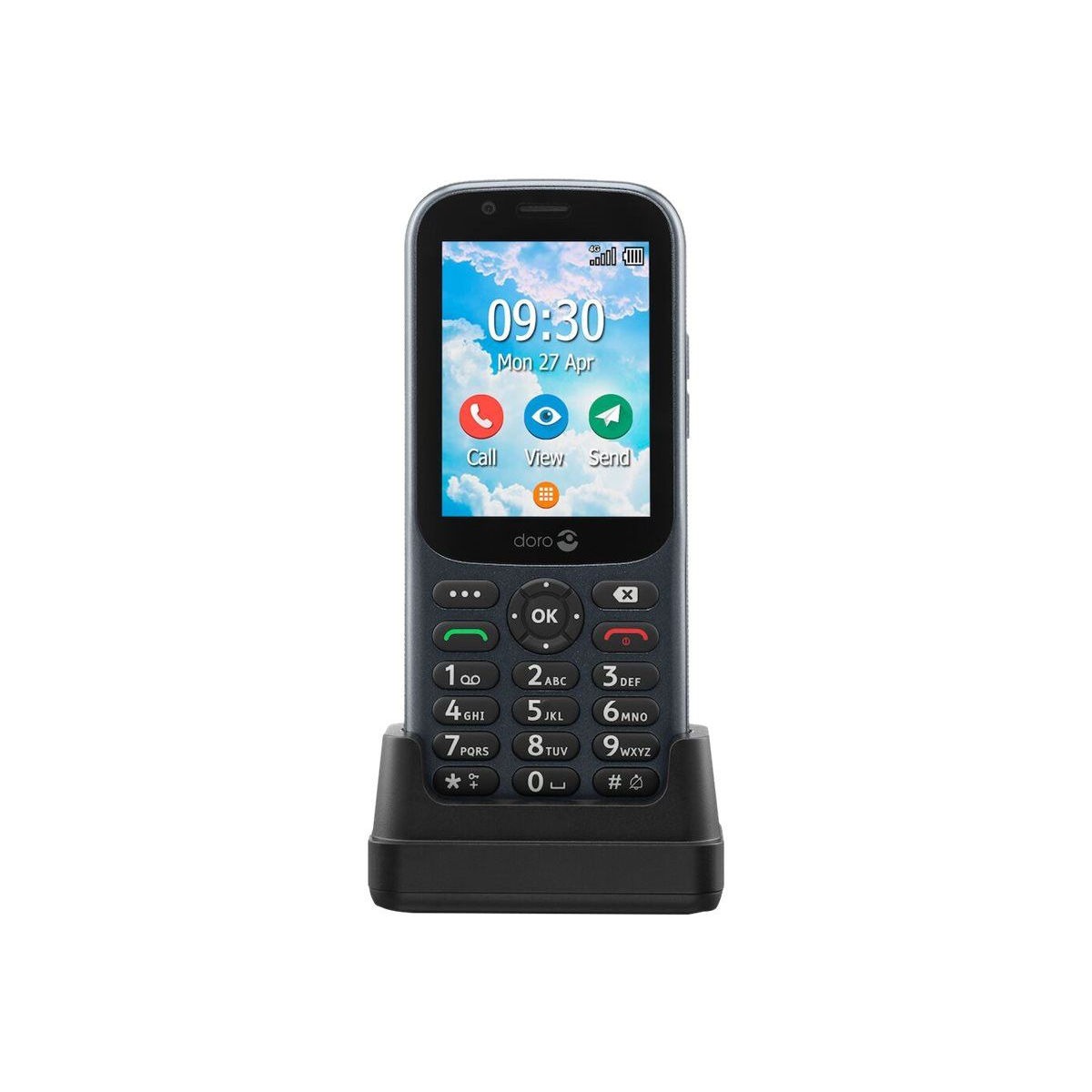 Doro mobiltelefon 731X knapptelefon Graphite stöt och regntålig